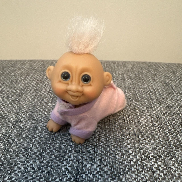 VINTAGE RUSS BABY Troll Doll CRAWLING BABY GIRL Original 1990s Toy Rare ...