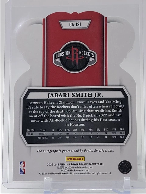 JABARI SMITH JR. 2023-24 Crown Royale Autografo Rosa Stampo Auto/35 ...