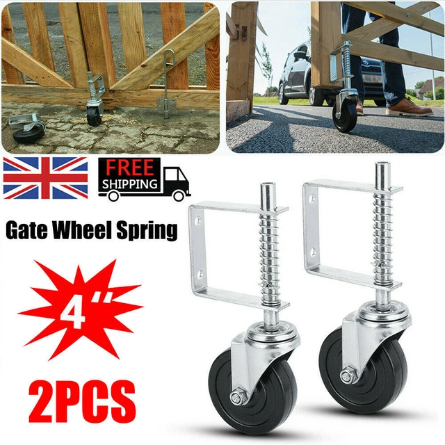 SPRING LOADED GATE Wheel Sprung Heavy Duty Support Jockey Runner Caster ...