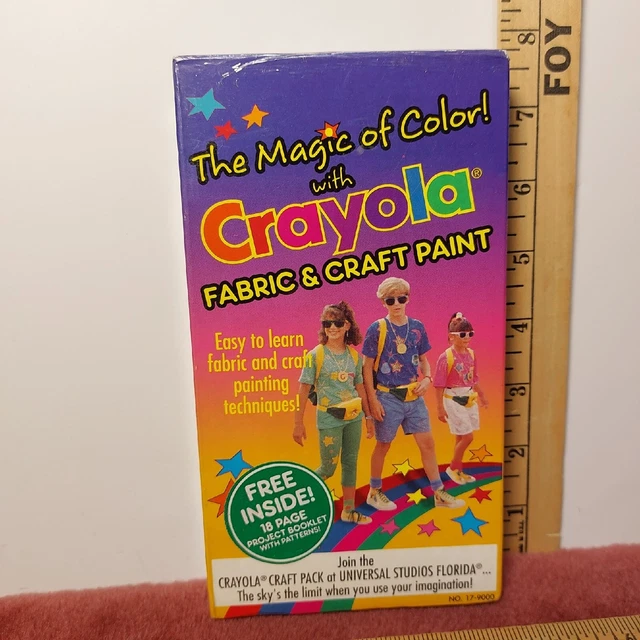 THE MAGIC OF Color! Crayola Fabric & Craft Paint VHS Sealed 1993 Rare £ ...