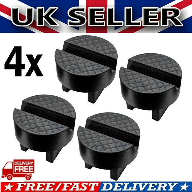 4X RUBBER AXLE Jack Pad Jacking Stand Pads Adapter Frame Rail Protector ...