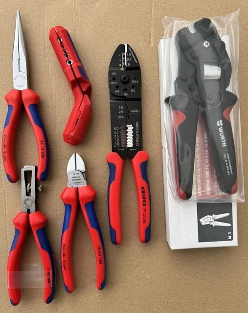 KNIPEX WÜRTH ZANGEN Set Crimpzangen Elektriker 6 tlg. EUR 140,00 ...