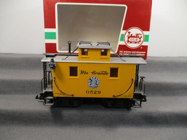 LGB SPUR G 45650 Gepäckwagen Caboose der Rio Grande gelb in OVP EUR 62 ...
