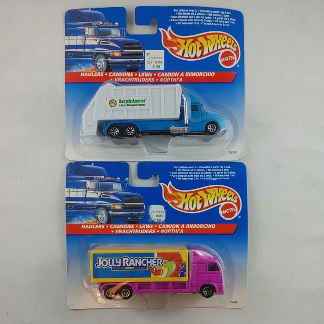 HOT WHEELS HAULERS Jolly Rancher Recycle America 65743 Mattel Lot of 2 ...