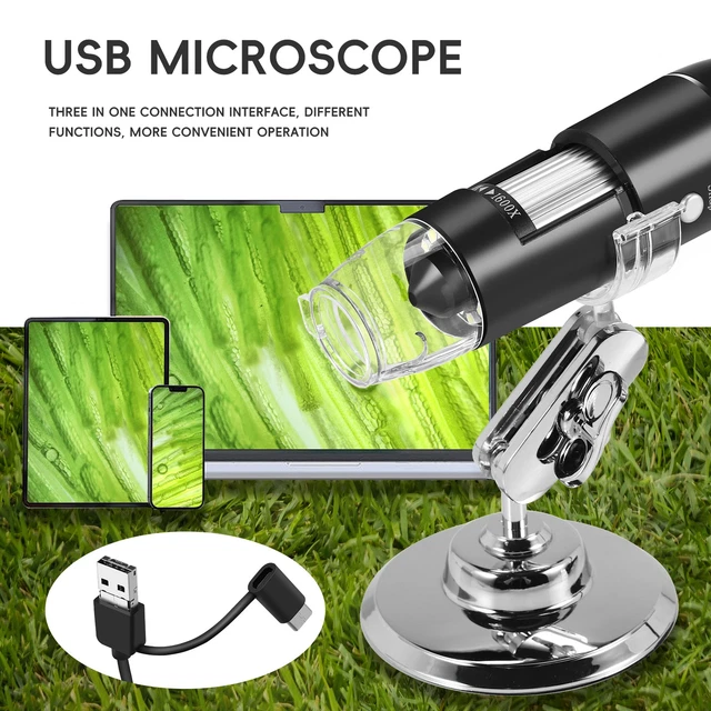 3 IN 1 USB Digital Microscope, Endoscopic Camera, Adjustable ...