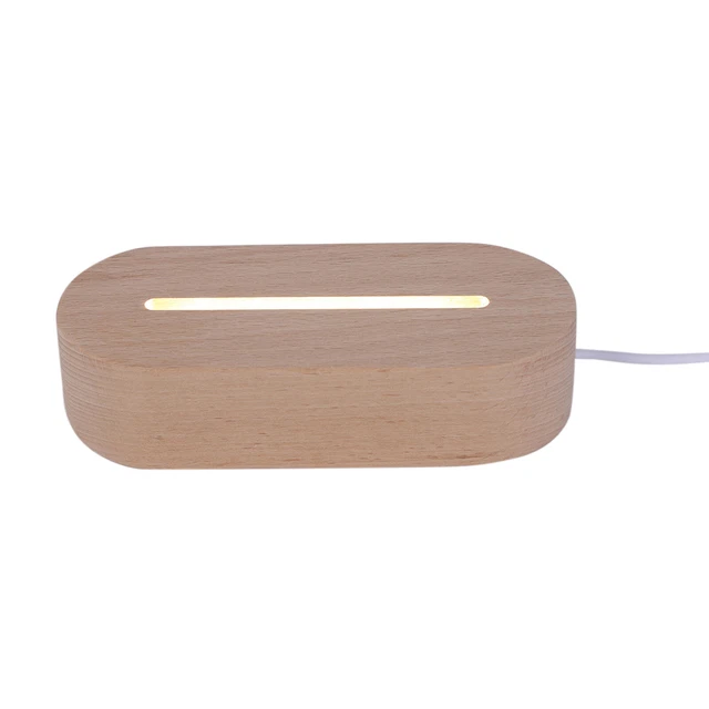 OVAL DISPLAY PEDESTAL - LED Lights Display Base with USB (White Light ...