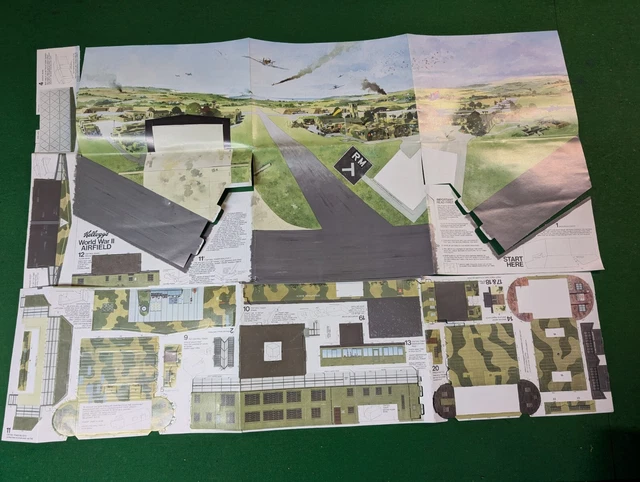KELLOGG'S WW2 AIRFIELD Card Model Diorama Kit £9.99 - PicClick UK