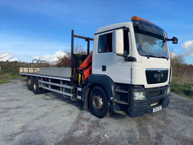 2010 MAN TGS 26.320 Daycab 26t Flat with Palfinger PK110011-K Crane £ ...