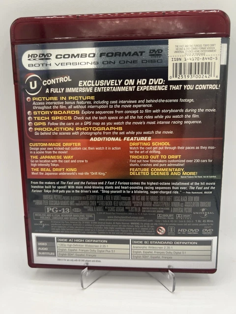 THE FAST AND the Furious: Tokyo Drift (HD DVD, 2006, HD-DVD/DVD Combo £ ...