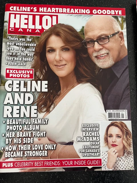 CELINE DION RACHEL Mcadams Dita Van Teese Magazine Hello Canada ...