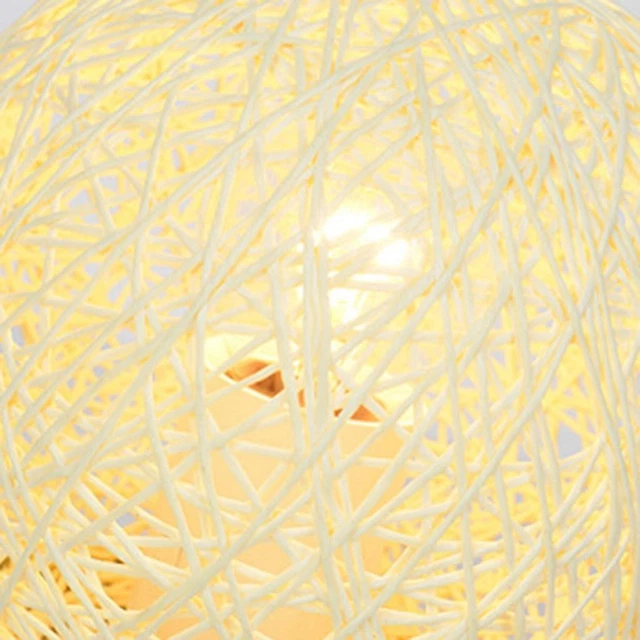 E27 BULB BASE Rattan Ball Ceiling Light Woven Lamp £12.55 - PicClick UK