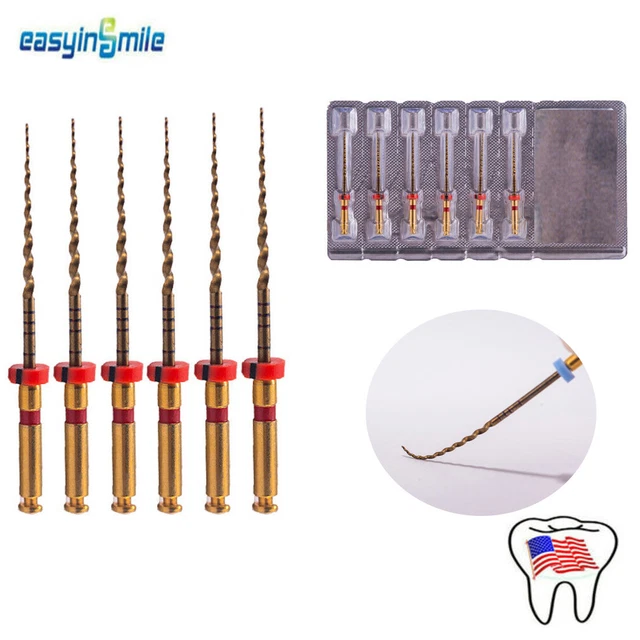 DENTAL F2 X-PRO Gold Taper Endodontic Endo Files Rotary Engine Use NiTi ...