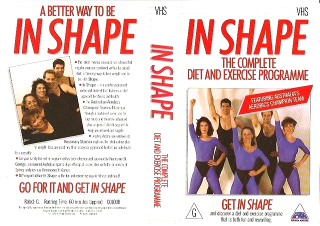 IN SHAPE EXERCISE Programme Vhs Video Pal~ A Rare Find $59.99 - PicClick AU