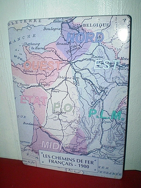 REPRODUCTION ANCIENNE PLAQUE Carte De France Chemin De Fer Francais ...