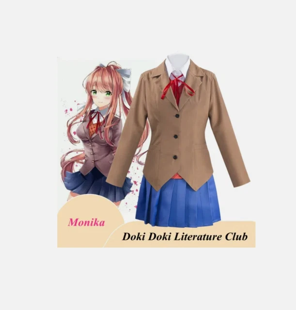 DOKI LITERATURE CLUB Game Monika Cosplay Costume Uniform Set Natsuki ...