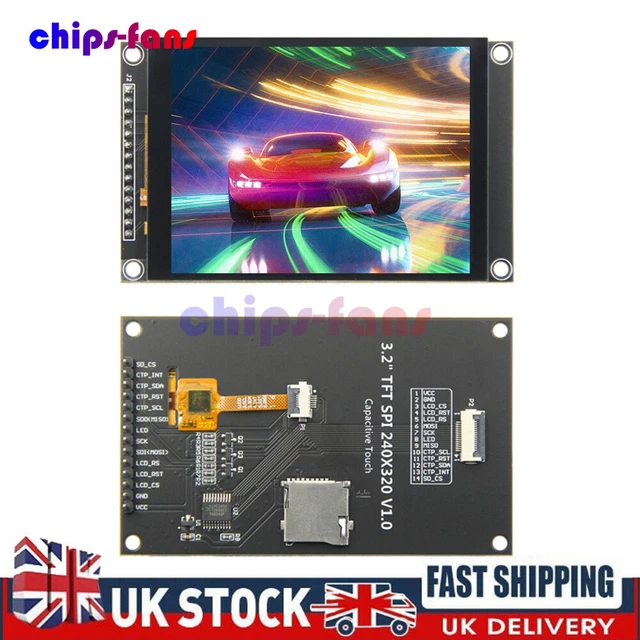 3.2 INCH SPI Serial TFT LCD Display Module IPS Touch Screen 240X320 ILI9341V UK £15.99 - PicClick UK