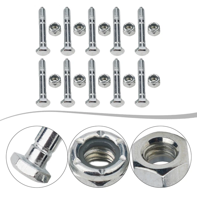 Lock Nuts Shear Pins 510015 709155 Nuts For Ariens Set Of 10 Shear Pins