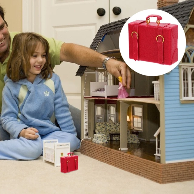 DOLL HOUSE MODEL Travel Micro Scene Mini Miniature Suitcase Accessories ...