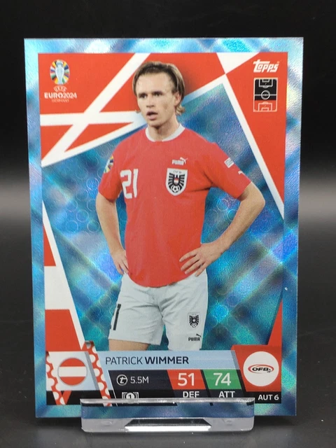 TOPPS MATCH ATTAX UEFA EURO 2024 Patrick Wimmer Austria cristallo ...