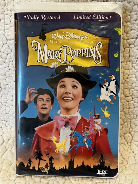MARY POPPINS (VHS, 1964, LIMITED EDITION WALT DISNEY'S MASTERPIECE ...