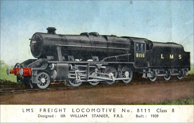 RAILWAY POSTCARD LMS Freight Locomotive No 8111 Class 8 Designed by ...