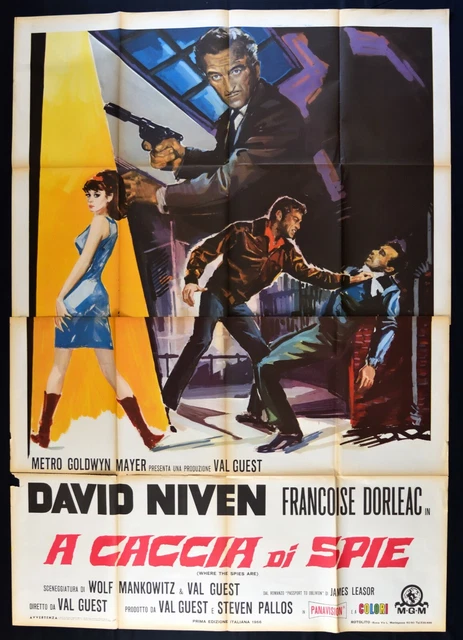 MANIFESTO A CHASSE De Spies David Niven Françoise Dorléac Val Guest ...