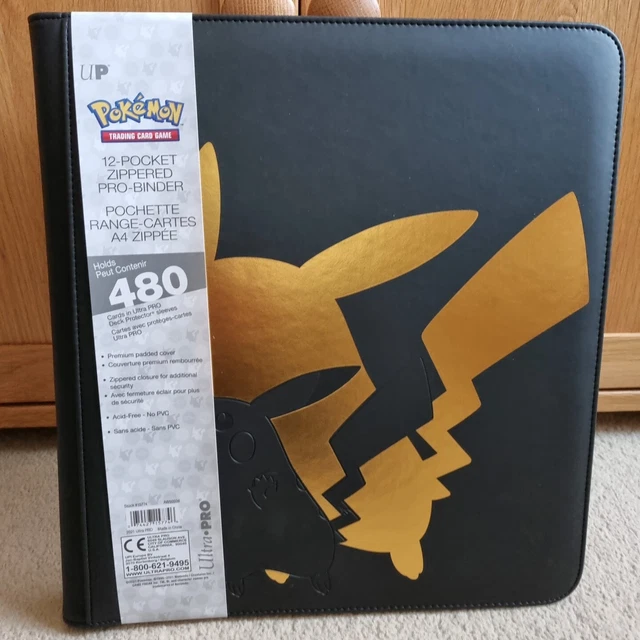 Elite Series Pikachu 12 Pocket Zippered Pro Binder For Pokémon Holds