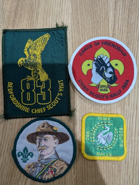 RARE VINTAGE UK Scout Chief Scout's Rally Commemorative Badges Lot of 4 ...