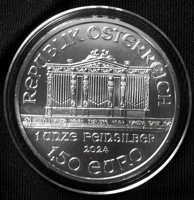 WIENER PHILHARMONIKER 2024 Silber Münze 1 Unze OZ Silver Coin 1,5 Euro ...