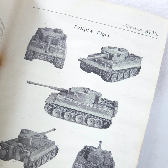 WW2 1944 BRITISH Army Tank Afv Recognition Manual German Tiger Panther ...