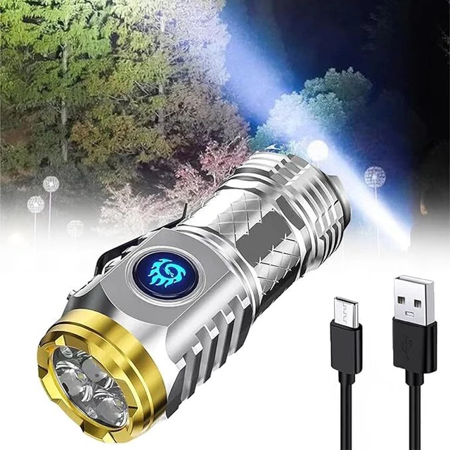 THREE-EYED MONSTER MINI Flashlight Rechargeable High Lumen High Power ...