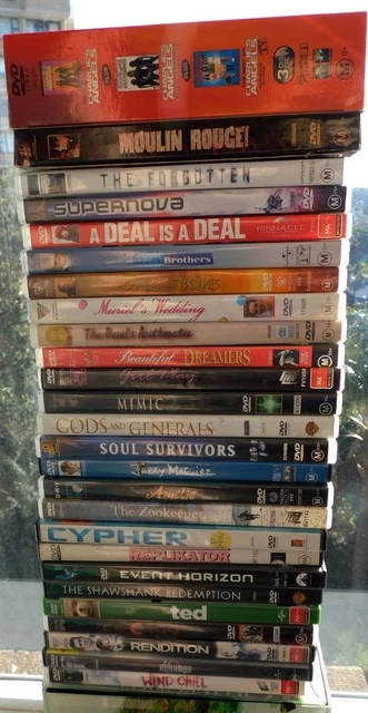 VINTAGE 29 MOVIES Comedy/Action/Thriller/ Sci Fi DVDs Rated MA 15+: $65 ...