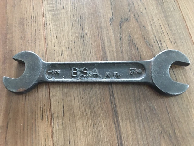 VINTAGE BSA SPANNER No.10 - 1/2 - 9/16 £8.00 - PicClick UK