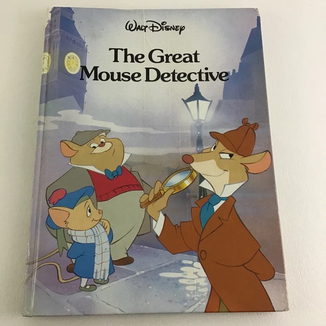 WALT DISNEY THE Great Mouse Detective Hardcover Book Classic Vintage ...