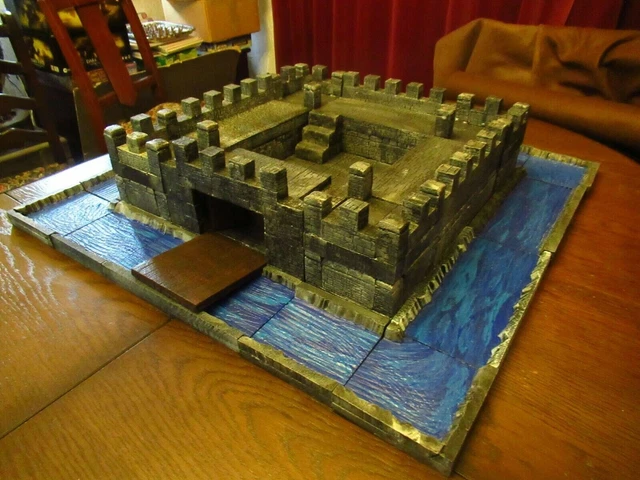 3D SMALL MODULAR terrain Castle/Moat Dungeons and dragons, Warhammer, £68.00 - PicClick UK