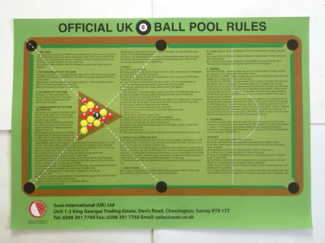 8 BALL ENGLISH POOL RULES From SUPERPOOL UK 13 11 PicClick 8-ball-english-pool-rules-from-superpool-uk-13-11-picclick