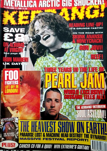 KERRANG MAGAZINE 1995 Metallica~Offspring~Pantera~Iron Maiden~Extreme ...