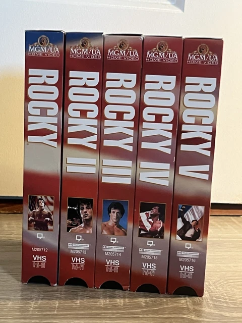 ROCKY 1-5 20TH Anniversary VHS Box Set Sylvester Stallone Complete ...