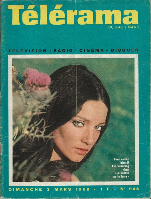 TÉLÉRAMA N° 946 - Eva Silberbeg (Mars 1968) EUR 5,00 - PicClick FR