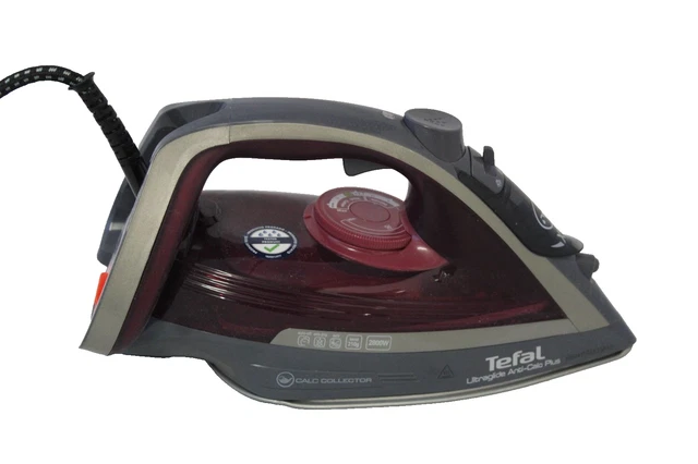 TEFAL STEAM IRON Ultraglide Anti-Scale Plus 2800W Grey & Purple Boxed ...
