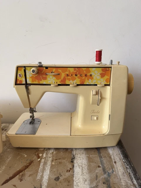 VINTAGE SINGER STARLET 353 Sewing Machine + Case, Manual & Accessories ...