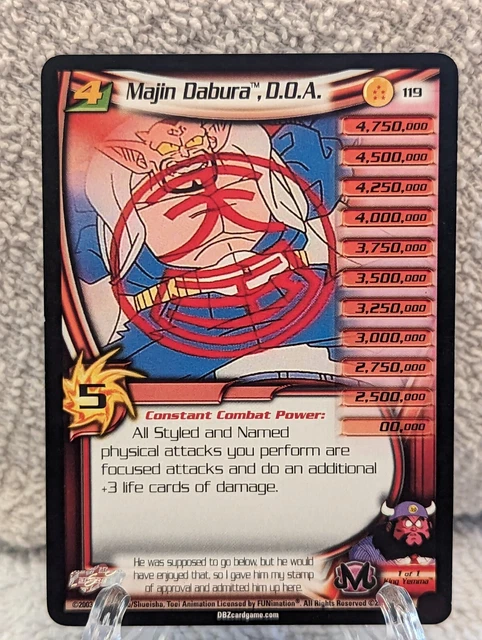 DBZ DRAGON BALL Z Majin Dabura, D.O.A. #119 CCG Unlimited Babidi Saga ...
