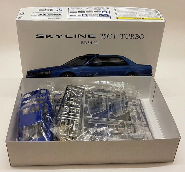AOSHIMA 1/24 SCALE Nissan Skyline 25GT Turbo ER34 Build Yourself Model ...