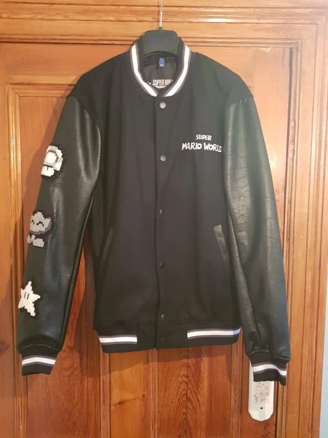 SUPER MARIO JACKET Nintendo - Super Mario Varsity Men's Jacket Black ...