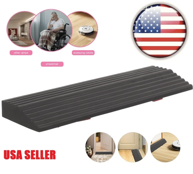 1/2& RISE RUBBER Threshold Ramp Wheelchair Ramp for Home Doorways ...