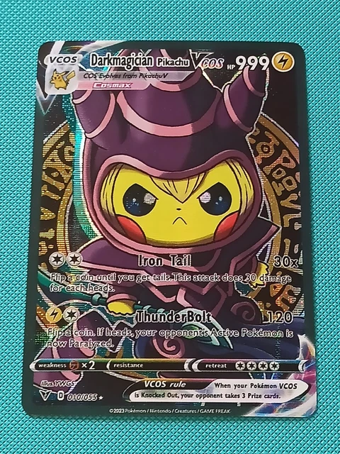 PIKACHU POKEMON DARK Magician Yu-Gi-Oh Pika Carte Card Prism Holo Manga ...