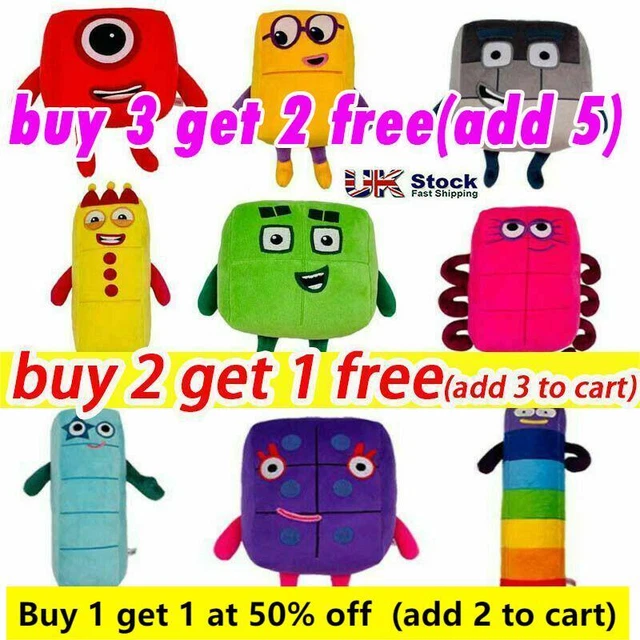 KIDS NUMBERBLOCKS PLUSH Doll Educational Stuffed Number Blocks Toys ...