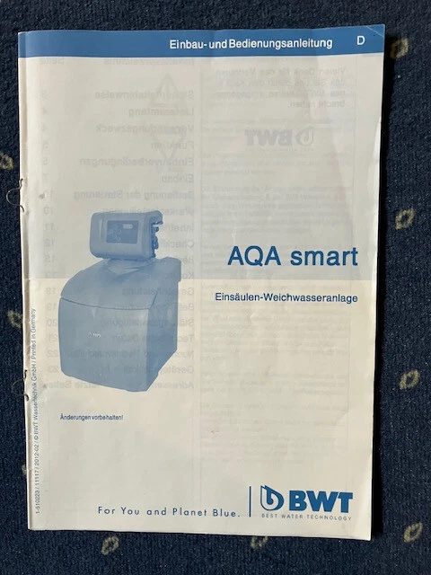 TRINKWASSERENTHÄRTUNG FÜR EFH 3-5 Personen BWT AQA-Smart reparaturbedürftig EUR 50,00 - PicClick DE