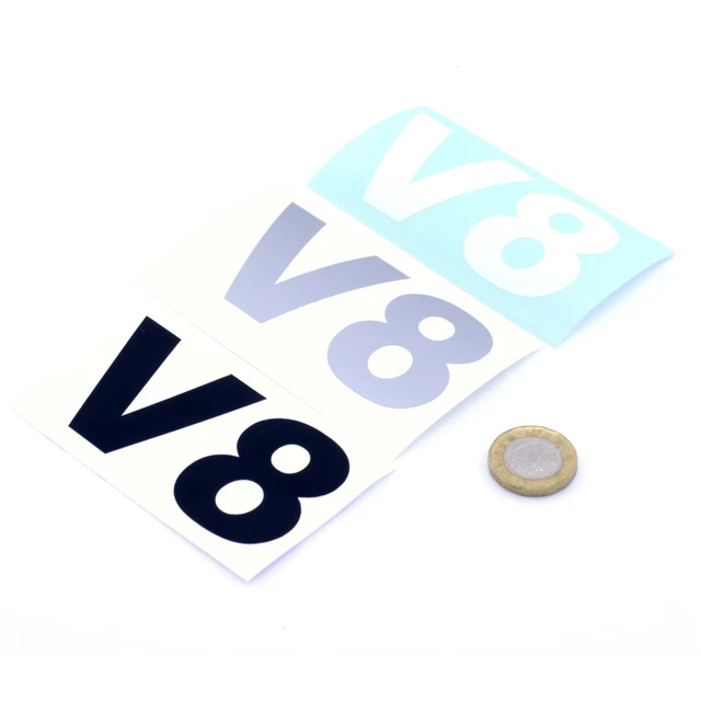 LAND ROVER DEFENDER V8 STICKERS Decal Vinyl Car 80mm x3 Restoration ...