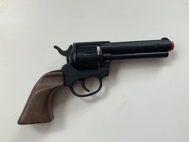 GONHER MINI PLASTIC Toy VTG revolver Cap Gun Sheriff Pistol Pistons ...